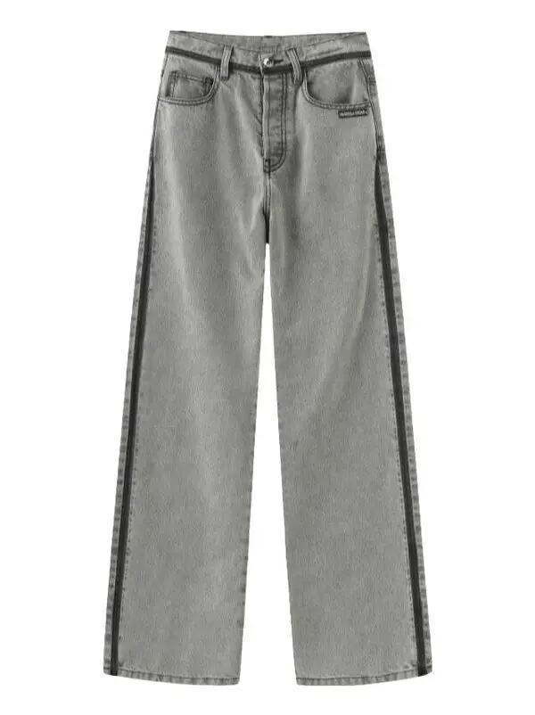 Marissa Chiara Belt Loop Jeans - Gray