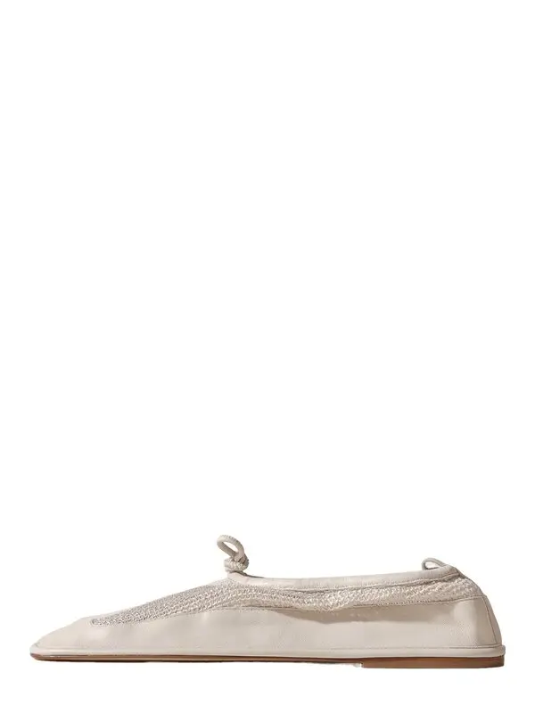 Hereu Ballet Flats With Drawstring - Nude