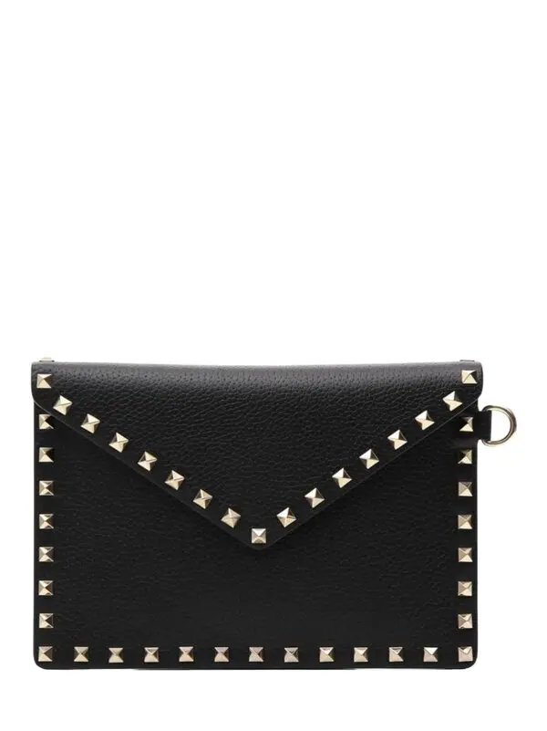 Valentino Garavani Rockstud Envelope Clutch Bag - Black