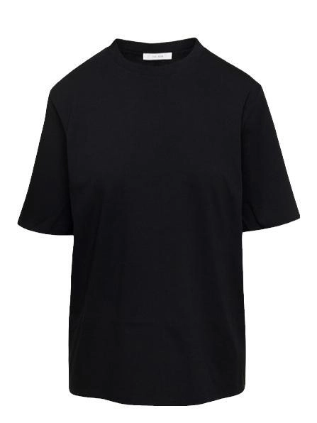 THE ROW Chiara Short-sleeve Boxy T-shirt - Black