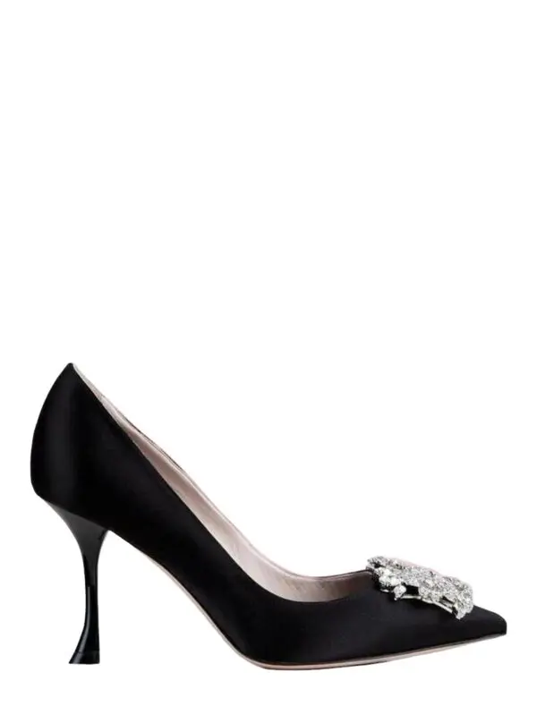 ROGER VIVIER Bouquet Strass Buckle Pumps - Black