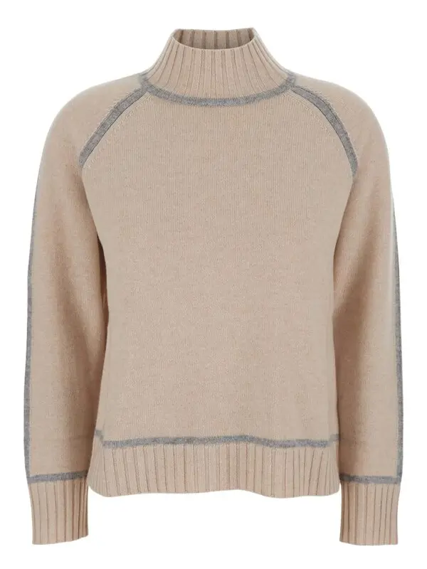 Max Mara Pescara High Neck Jumper - Nude