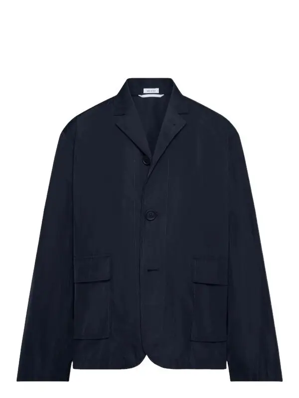 Thom Browne Packable Logo Print Jacket - Navy Blue