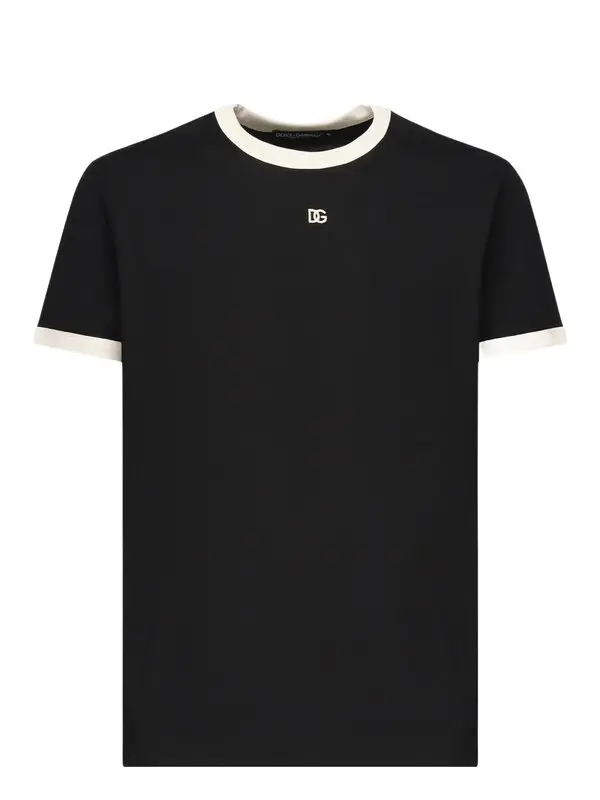 Dolce & Gabbana Logo-embroidered T-shirt - Black