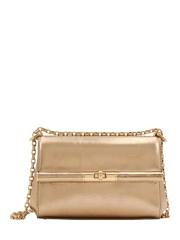 Dolce & Gabbana Marlena Foldover Chain Shoulder Bag - Nude