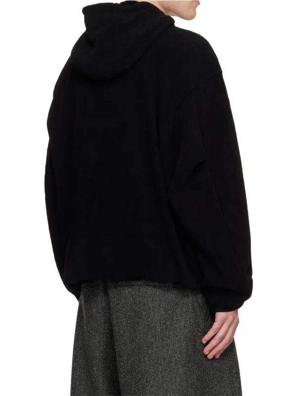 WOOYOUNGMI Drawstring Hoodie With Logo Hardware - Black