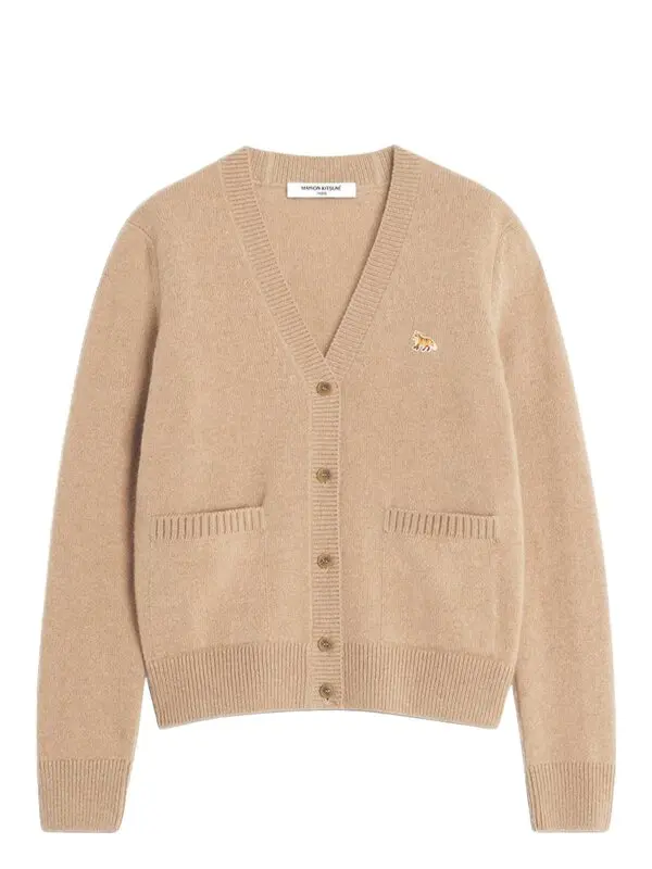 Maison Kitsuné Baby Fox Boxy Cardigan - Brown Canvas