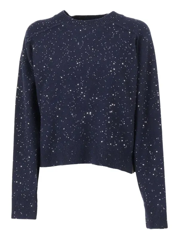 Antonelli Firenze Sequined Long-sleeve Sweater - Black