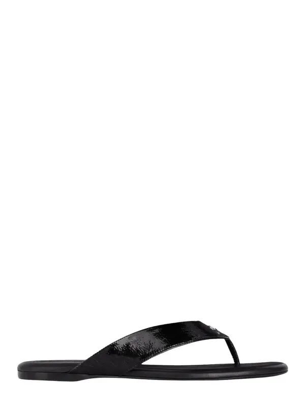 COURREGES Vinyl Logo Slides - Black