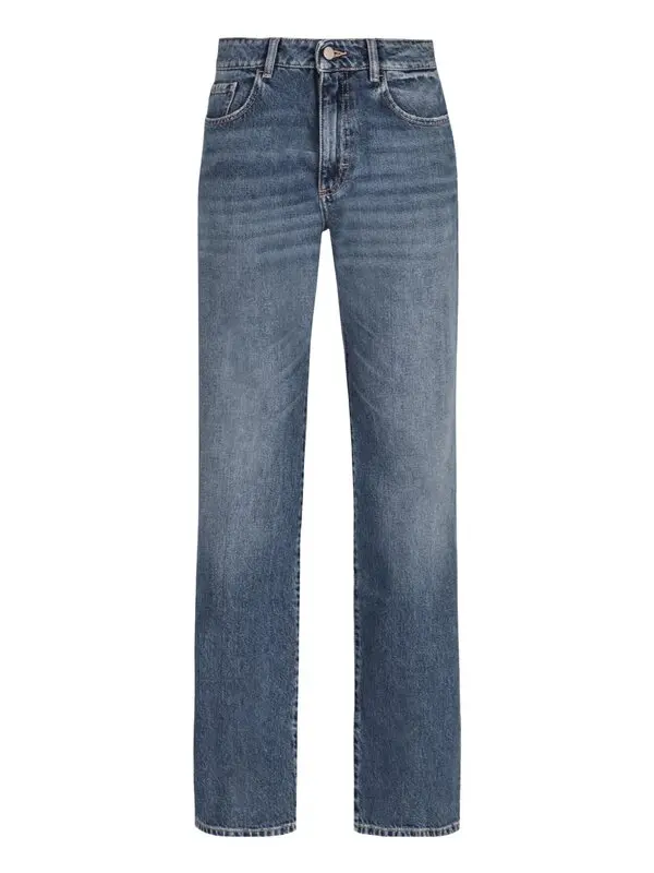 ICON DENIM LOS ANGELES Iris Classic Straight Jeans - Blue