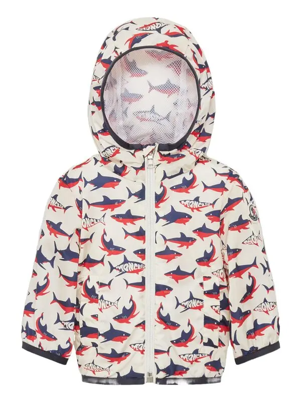 Moncler Boyce Hooded Jacket With Shark Print - Color