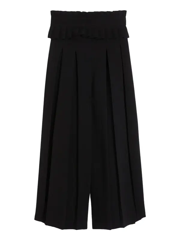 Max Mara Plissé-pleated Cady Trousers - Black