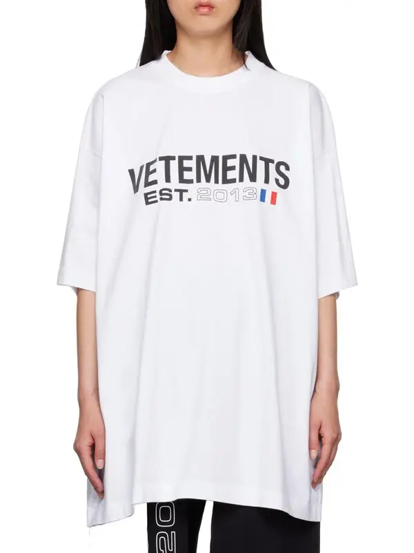Vetements Logo-print Cotton T-shirt - White
