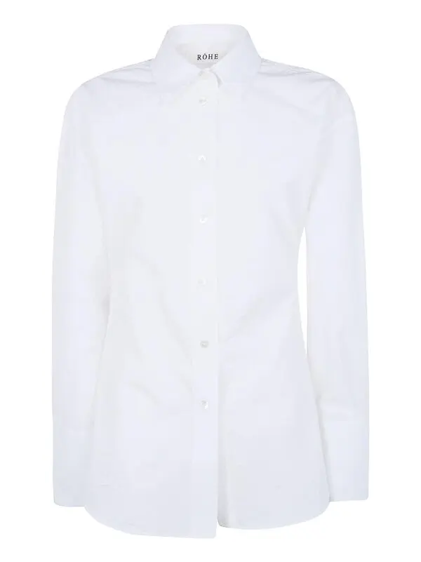 RÓHE Crinkled Long Sleeve Shirt - Optic White