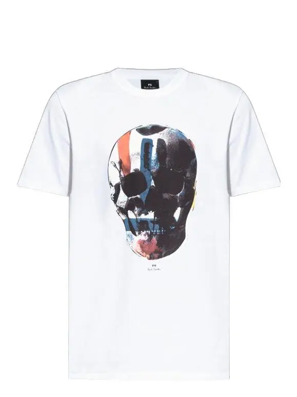 Paul Smith Skull-print Cotton T-shirt - White