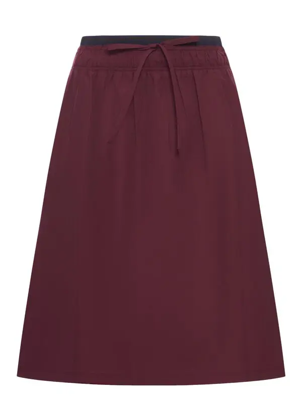Prada Layered Midi Skirt - Garnet Red