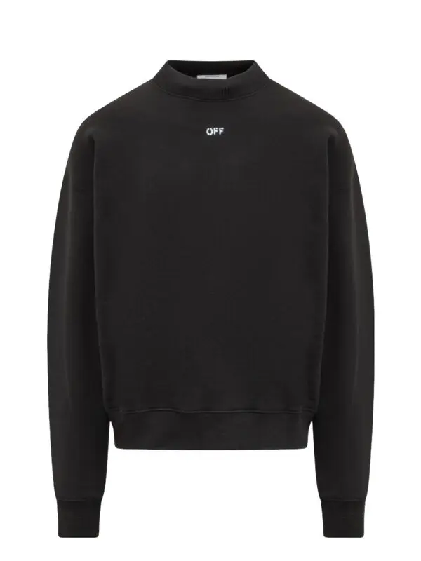 Off-White Logo Printed Crewneck Sweatshirt - Black