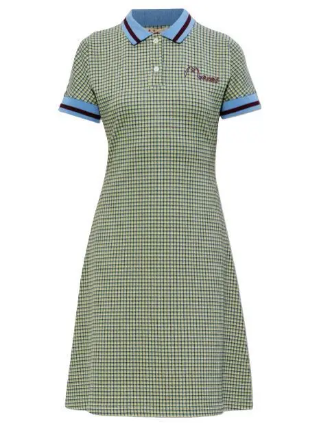 Marni Checked Mini Dress - Green