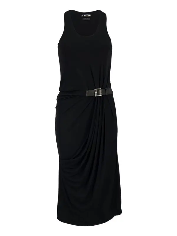 TOM FORD Strapless Draped Tank Dress - Black