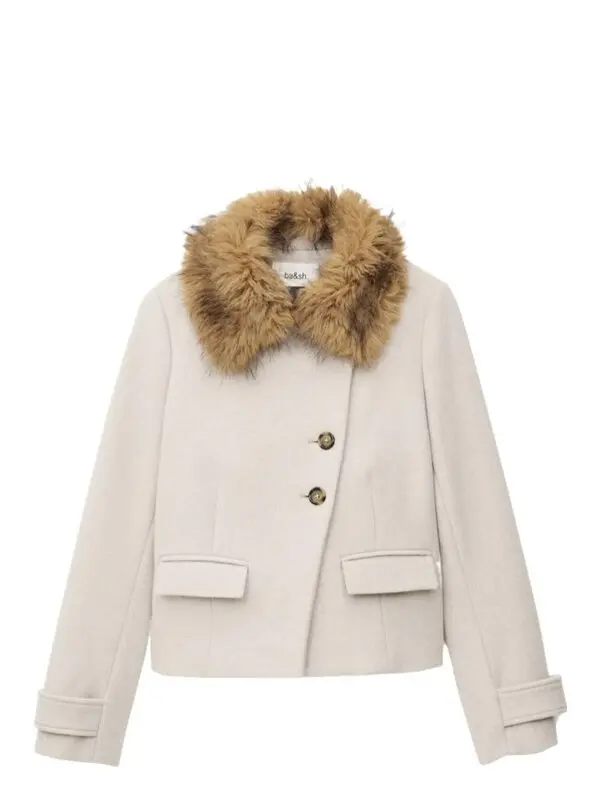 Ba&sh Terry Faux Fur Trimmed Coat - No