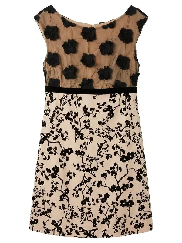 Max Mara Sleeveless Dress With Decal Detail - Black