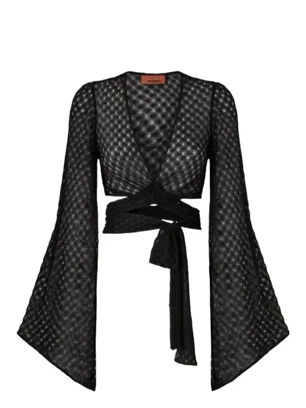 Missoni Raschel Lace Wrap Top - Black