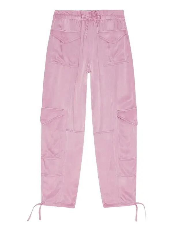 GANNI Drawstring Cargo Pants - Pink