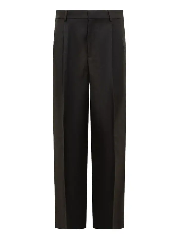Versace Logo Patch Tailored Trousers - Black