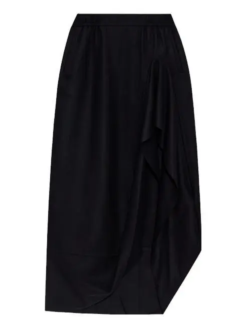 VIVIENNE WESTWOOD Asymmetrical Draped Midi Skirt - Black