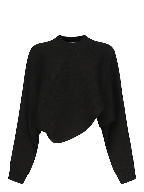 Alaïa Asymmetrical Hem Jumper - Black
