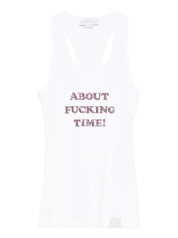 Stella McCartney Embellished Scoop-neck Tank Top - White