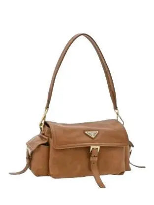 Prada Medium Nappa Leather Shoulder Bag - Brown