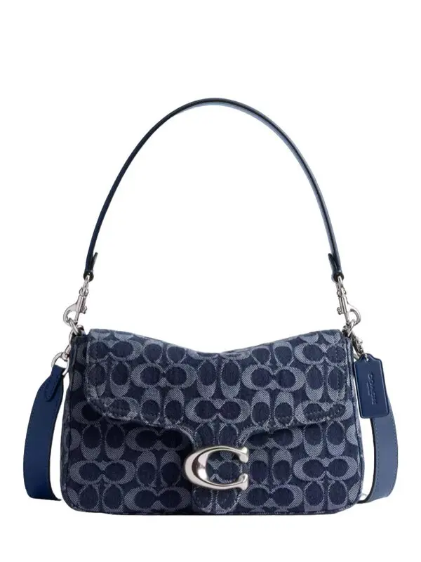 COACH Soft Tabby Signature Denim Shoulder Bag - Blue