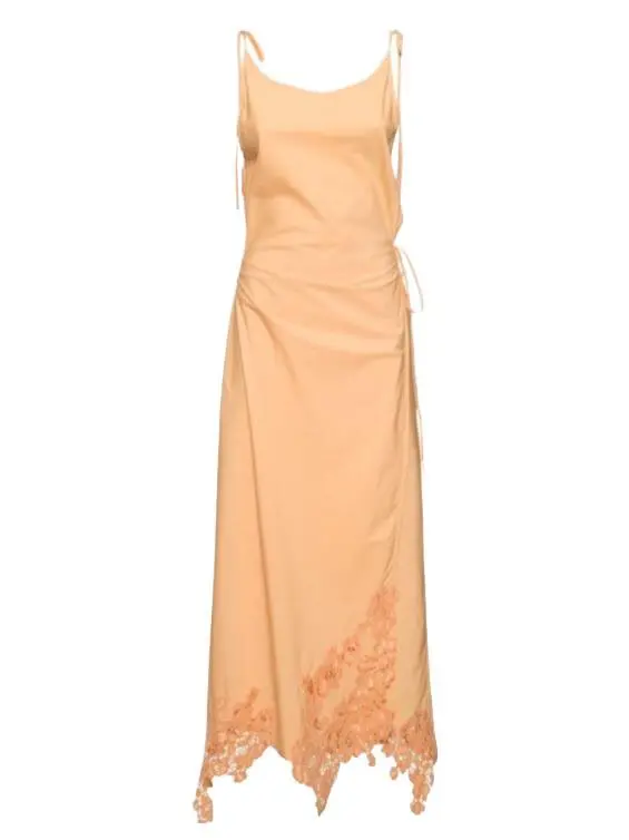 Acne Studios Strappy Dress With Lace Hem - Nude