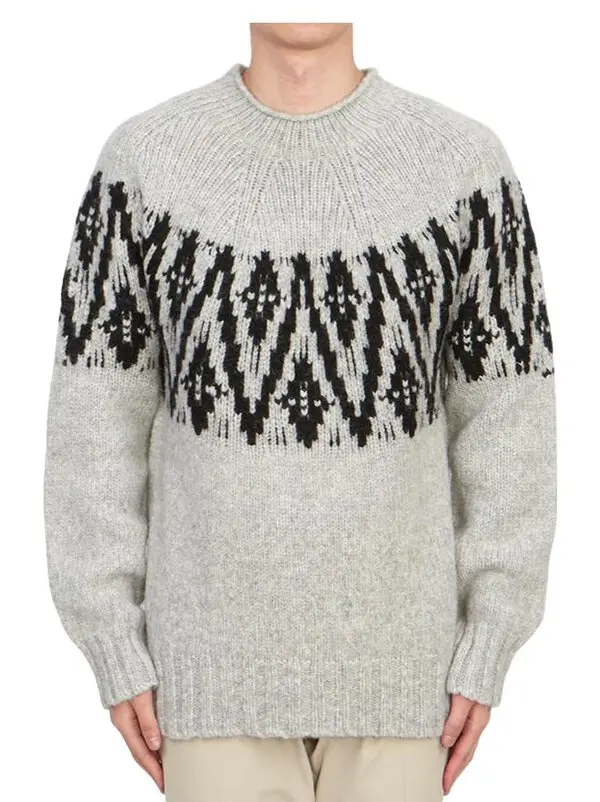 LARDINI Long-sleeved Sweater - White