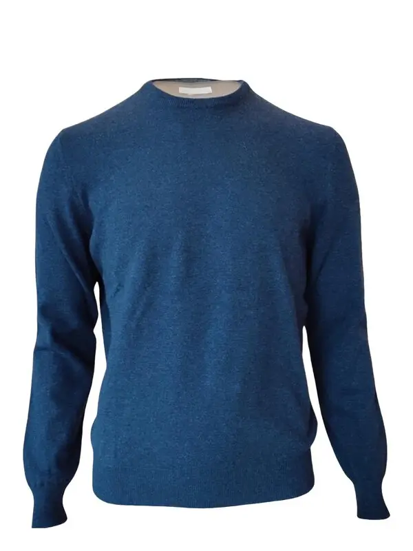 GRAN SASSO Crew Neck Long Sleeve Sweater - Blue