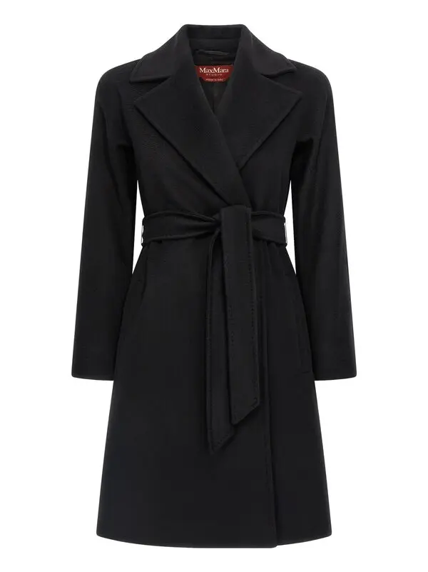 Max Mara Dravenna Belted Coat - Black