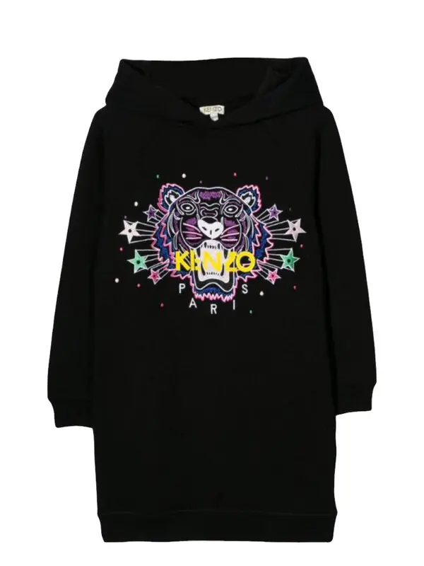Kenzo Logo Hooded Sweater - Black