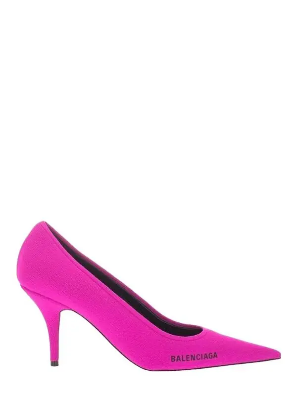 Balenciaga Logo Detail Pointed High Heels - Purple-red