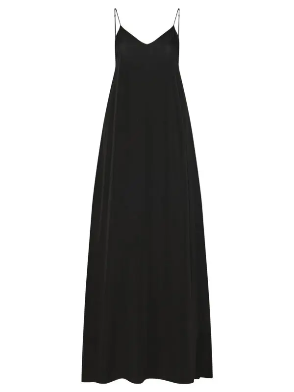 THE ROW V-neck Sleeveless Maxi Dress - Black