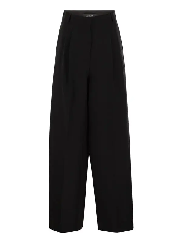 Max Mara Belted Tailored Trousers - Black