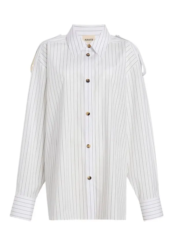 Khaite The Tamal Striped Button-up Shirt - No