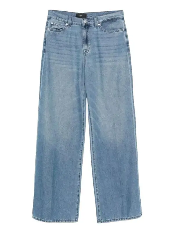 7 For All Mankind Wide-leg Jeans - Blue