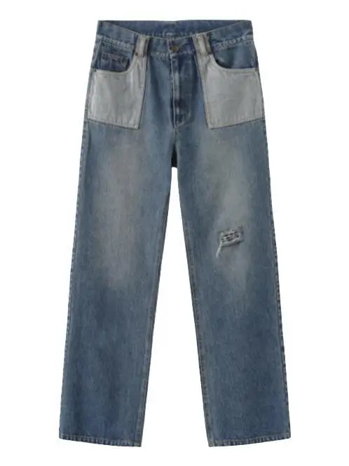 Marissa Chiara Belt Loop Jeans - Blue