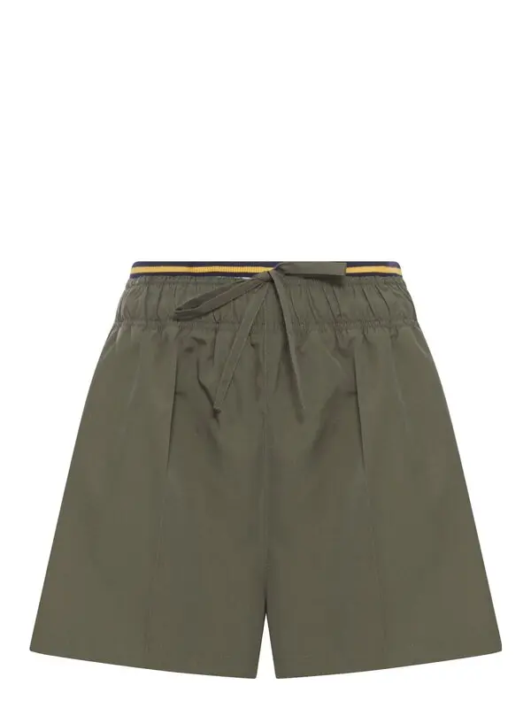 Prada Drawstring Pleated Shorts - Military Green