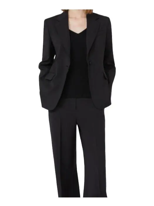 Max Mara Lamine Single-breasted Tailored Blazer - Black