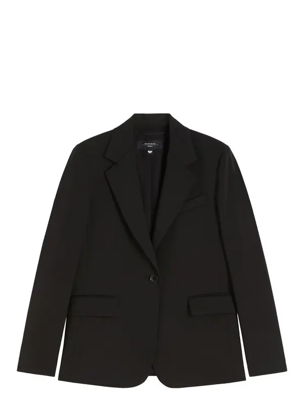 Max Mara Lamine Single-breasted Tailored Blazer - Black
