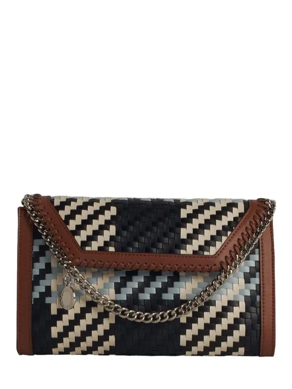 Stella McCartney Mini Checked Foldover Crossbody Bag - Black