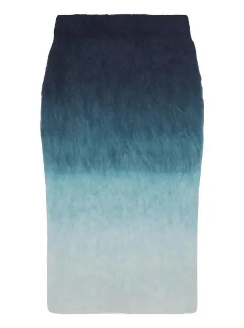 Casablanca Elastic Waist Skirt - Navy Gradient