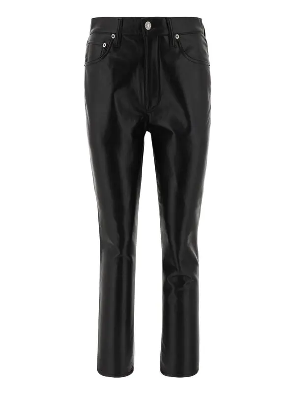 AGOLDE Faux Leather Pants - Black